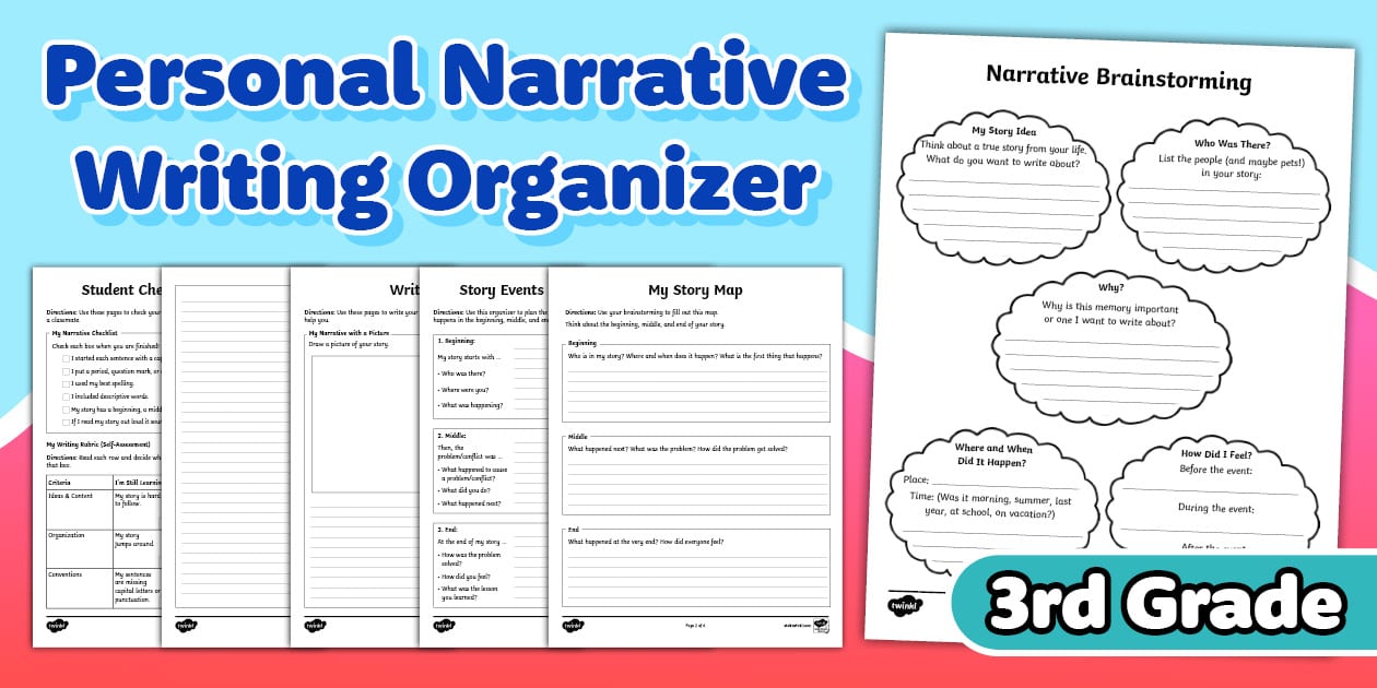 Third Grade Personal Narrative Writing Organizer