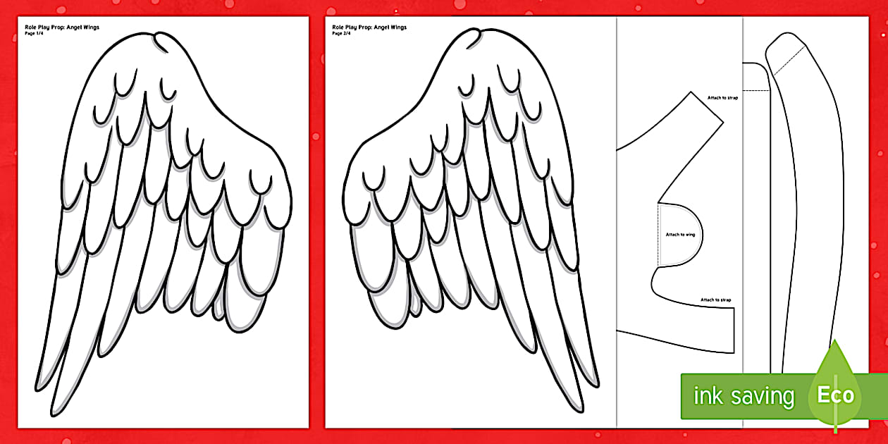 Angel Wings Template | Role-Play Cut-Outs | Nativity