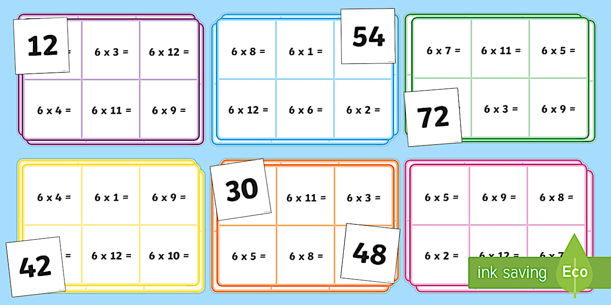 6 Times Table Bingo Game - (teacher made) - Twinkl