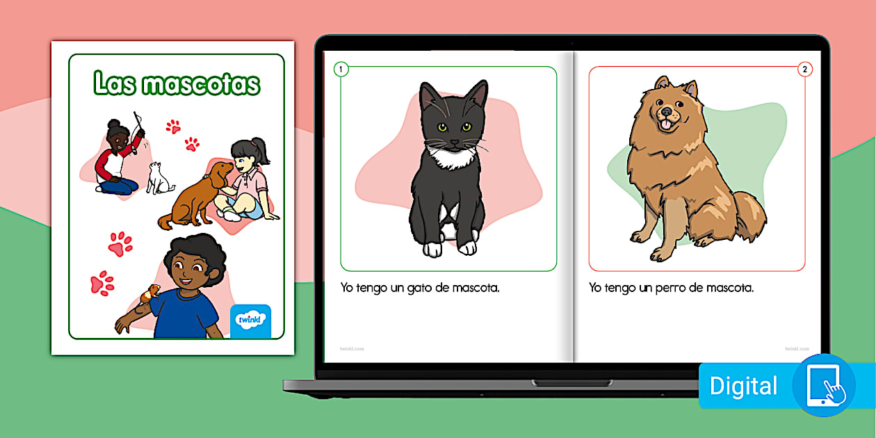 Ebook emergente: Las mascotas (teacher made) - Twinkl