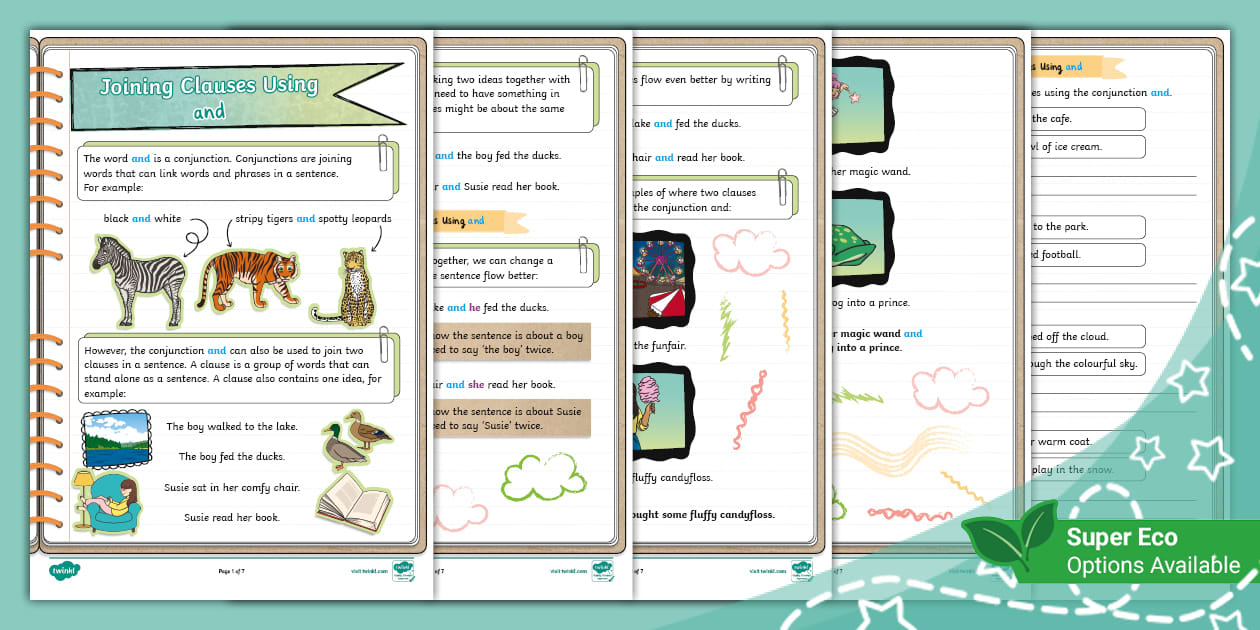 Joining Clauses Using 'and' (Ages 5 - 6)