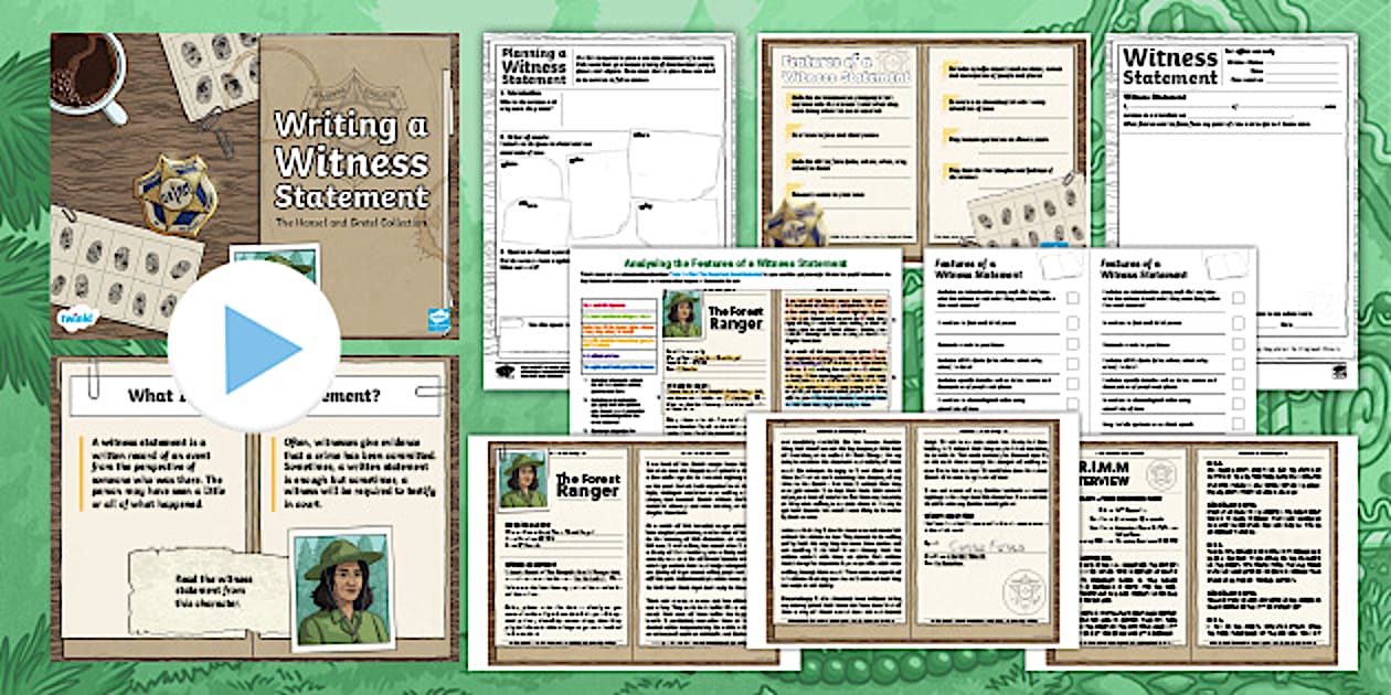 Writing a Witness Statement/Recount Bumper KS2 Resource Pack