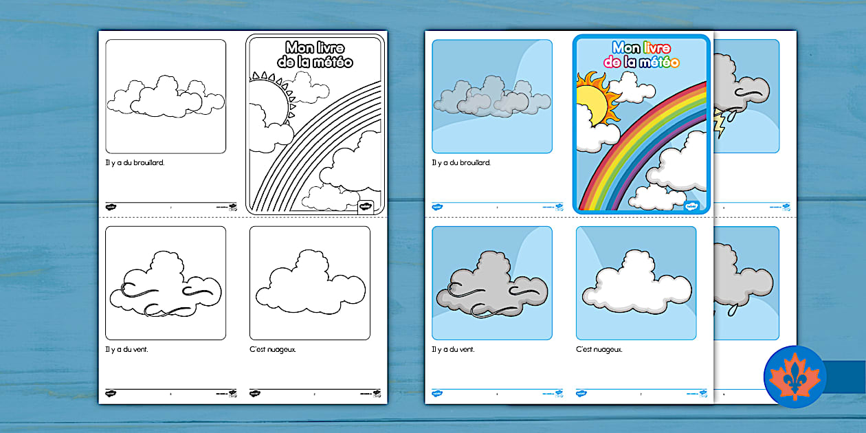 'Activité 2-3 ans à imprimer' | Mon livre météo