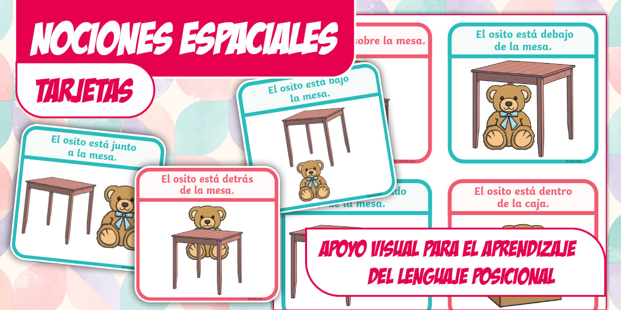 Tarjetas: Nociones Espaciales - Twinkl Chile