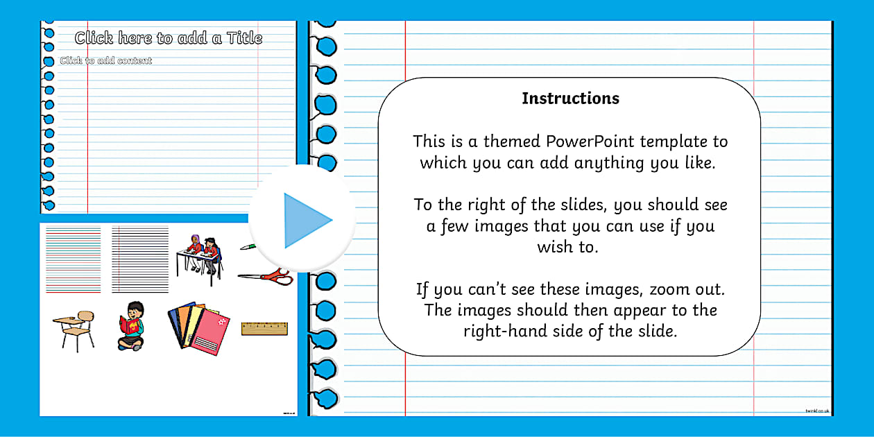 Editable Notebook PowerPoint Template | Twinkl | PowerPoint