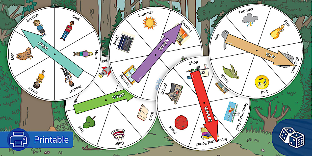Printable Story Spinners Game for National Storytelling Week
