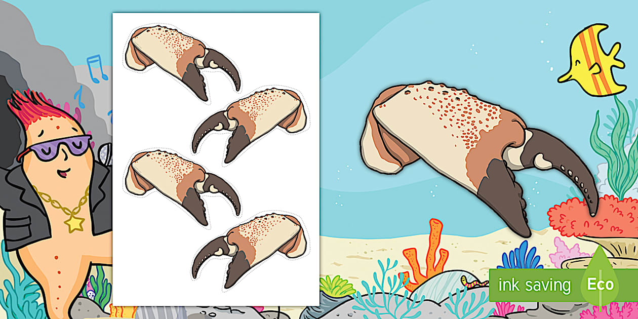 Crab Claw Cut-Outs (teacher made) - Twinkl