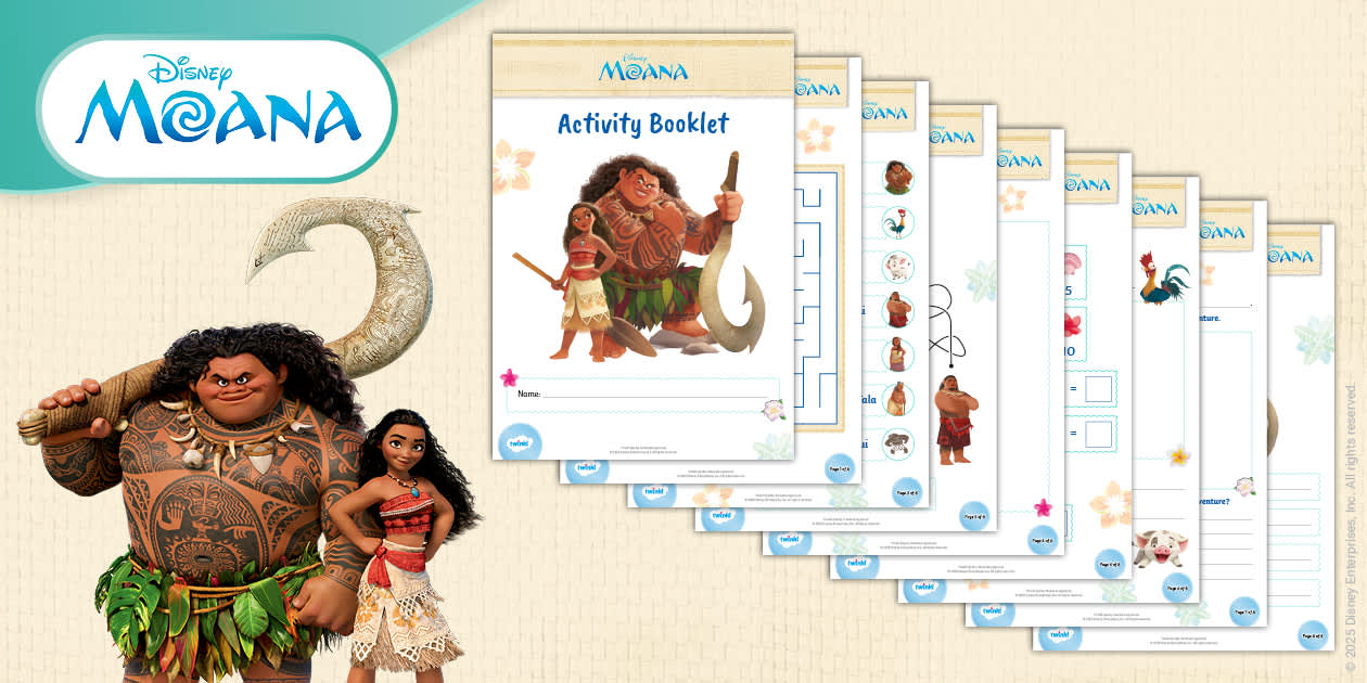 Disney Moana Activity Book for Ages 5-7 | Twinkl Resources