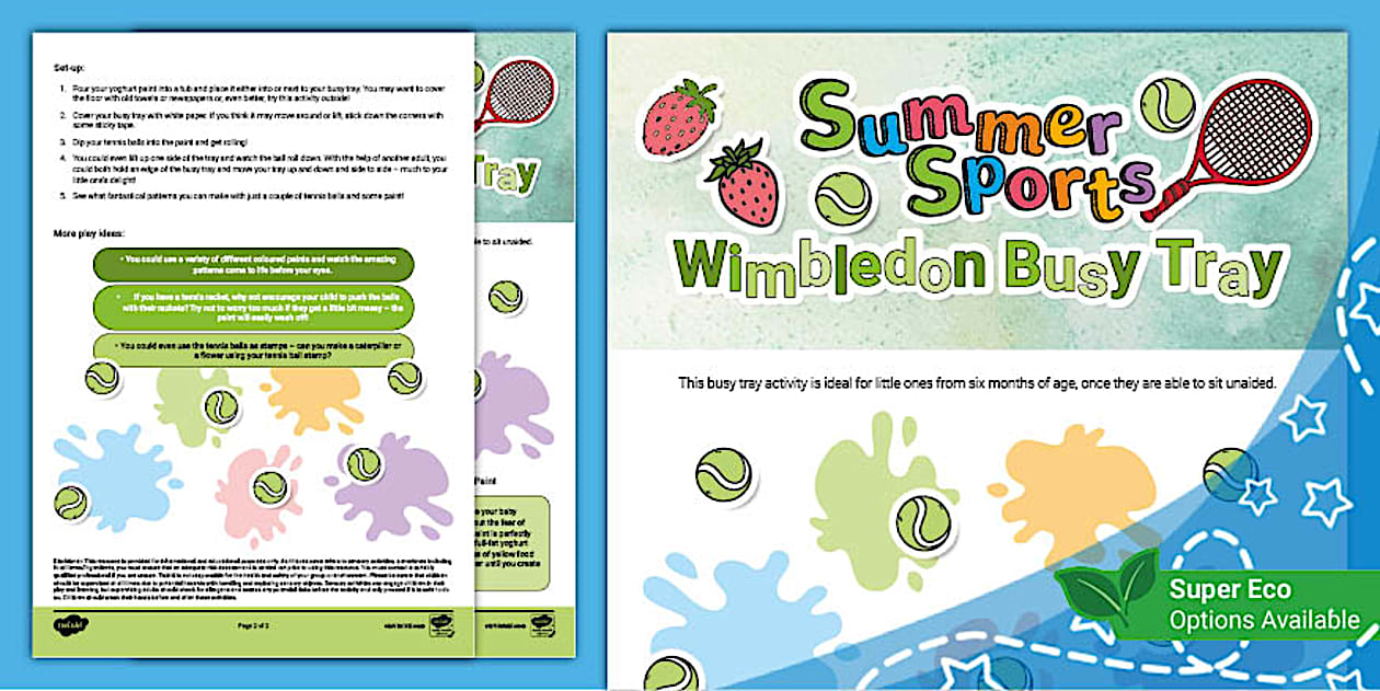 Wimbledon Busy Tray | Parents Baby & Pregnancy Activity