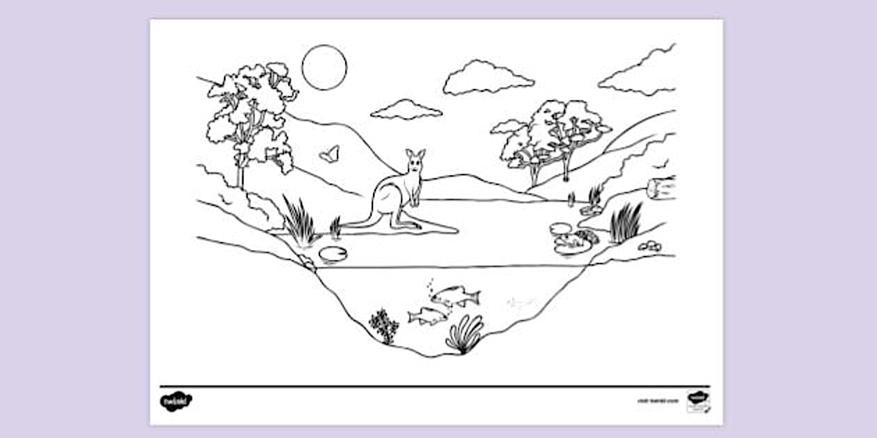 Ecosystem Colouring Sheet | Colouring Sheets (teacher made)