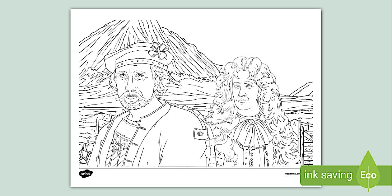 Rob Roy MacGregor Colouring Sheet (Teacher-Made) - Twinkl