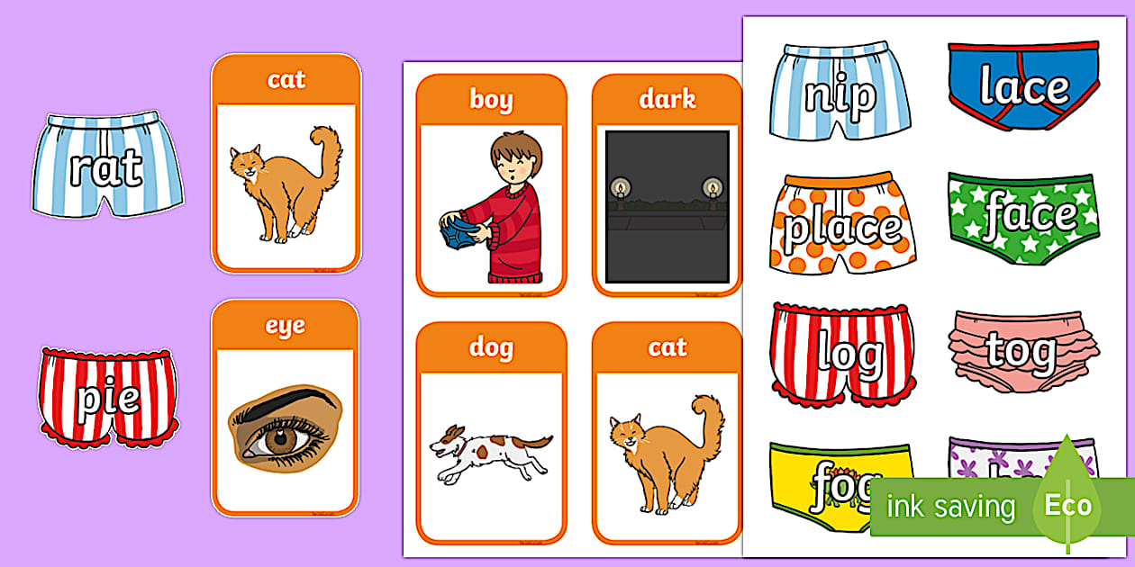 Rhyming Underpants Matching Cards - Twinkl