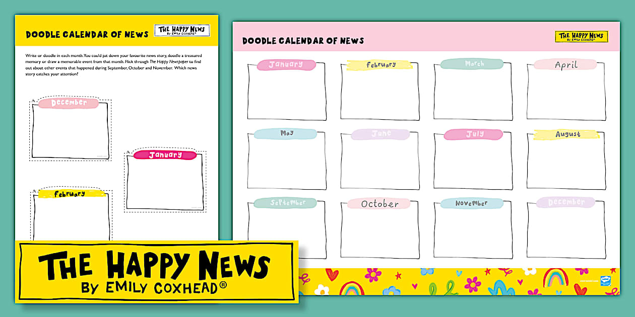 FREE! - The Happy Newspaper: Doodle Calendar of News