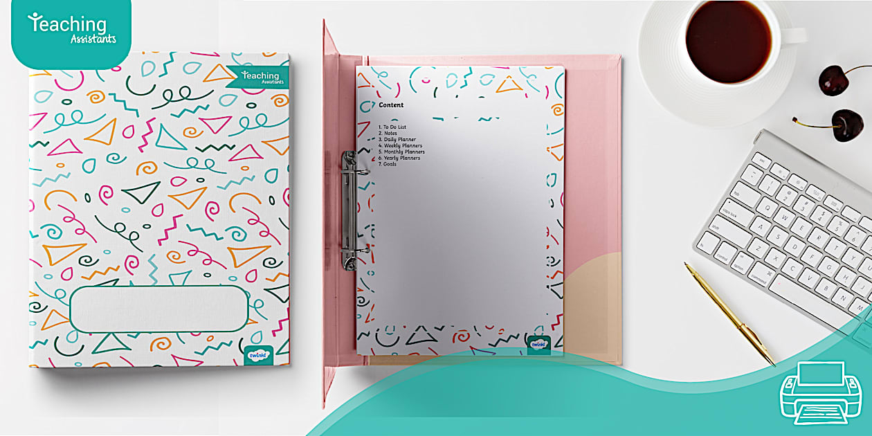 Matching Teaching Assistants Planner | Personalised Binder Pack