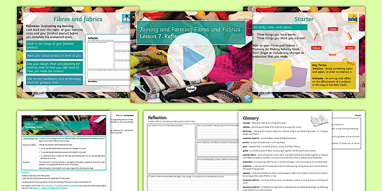 Manufacturing Processes - Joining and Forming Fibres and Fabrics: L7