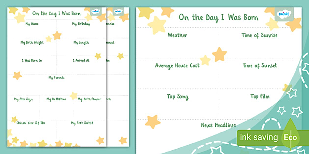 On the Day I Was Born (teacher made) - Twinkl