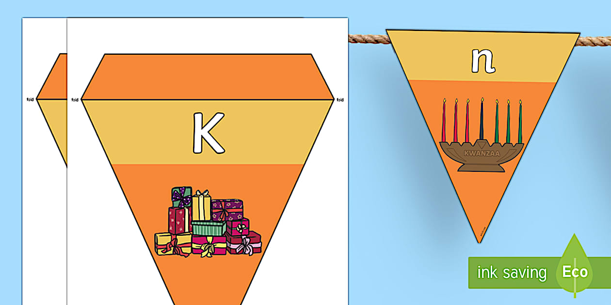 Kwanzaa Display Bunting (Teacher-Made) - Twinkl