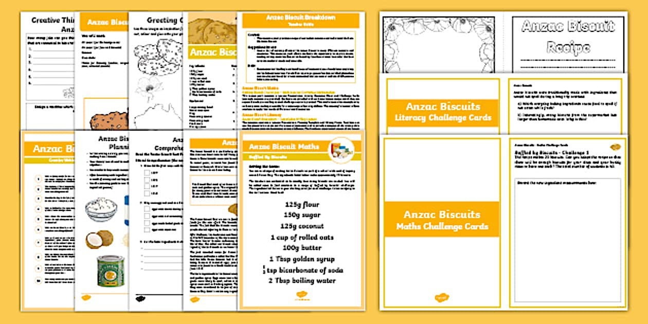Anzac Biscuit Resource Pack (teacher made) - Twinkl