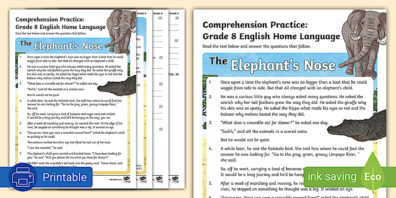 Reading Comprehension For Grade 8 - Twinkl South Africa
