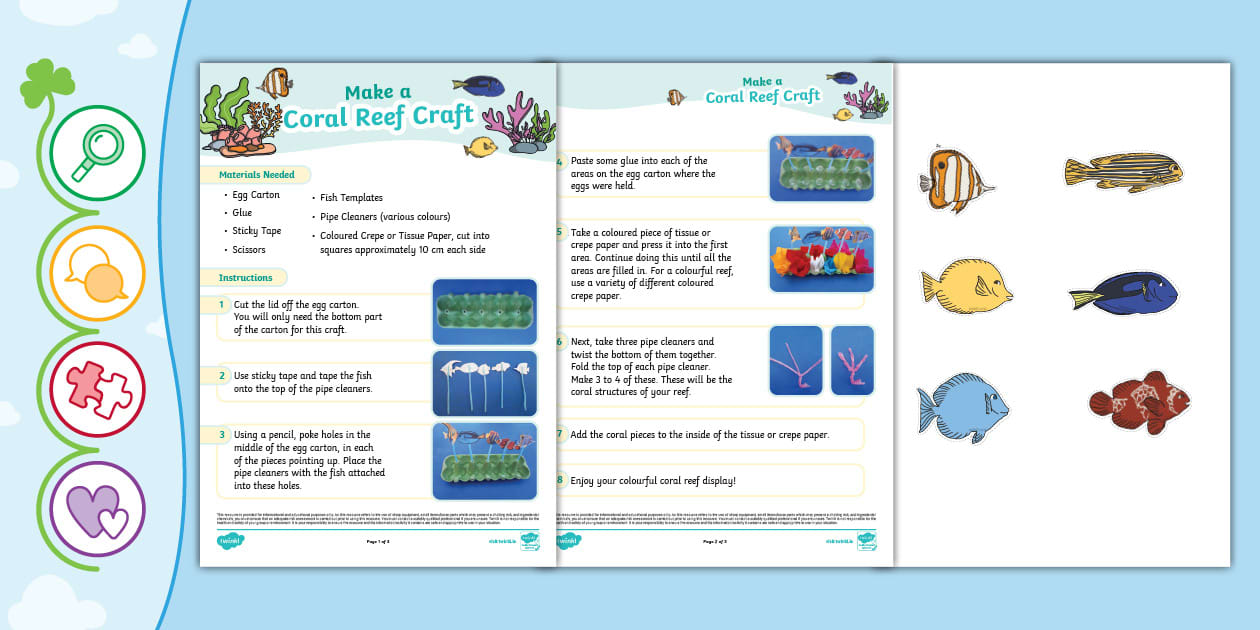 Make A Coral Reef Craft (teacher made) - Twinkl
