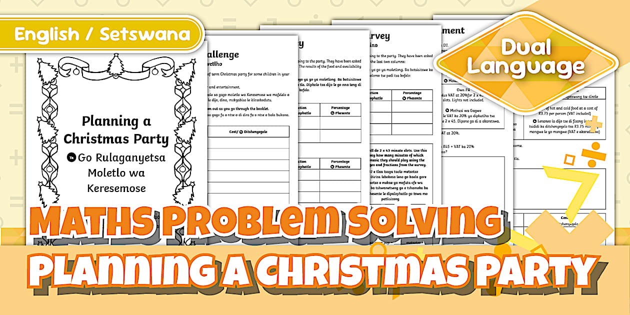 Grade 4 Maths - Maths Problem Solving: Planning a Christmas Party