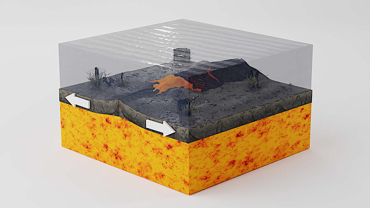 3D Model: Physical Geography - Divergent Tectonic Plates