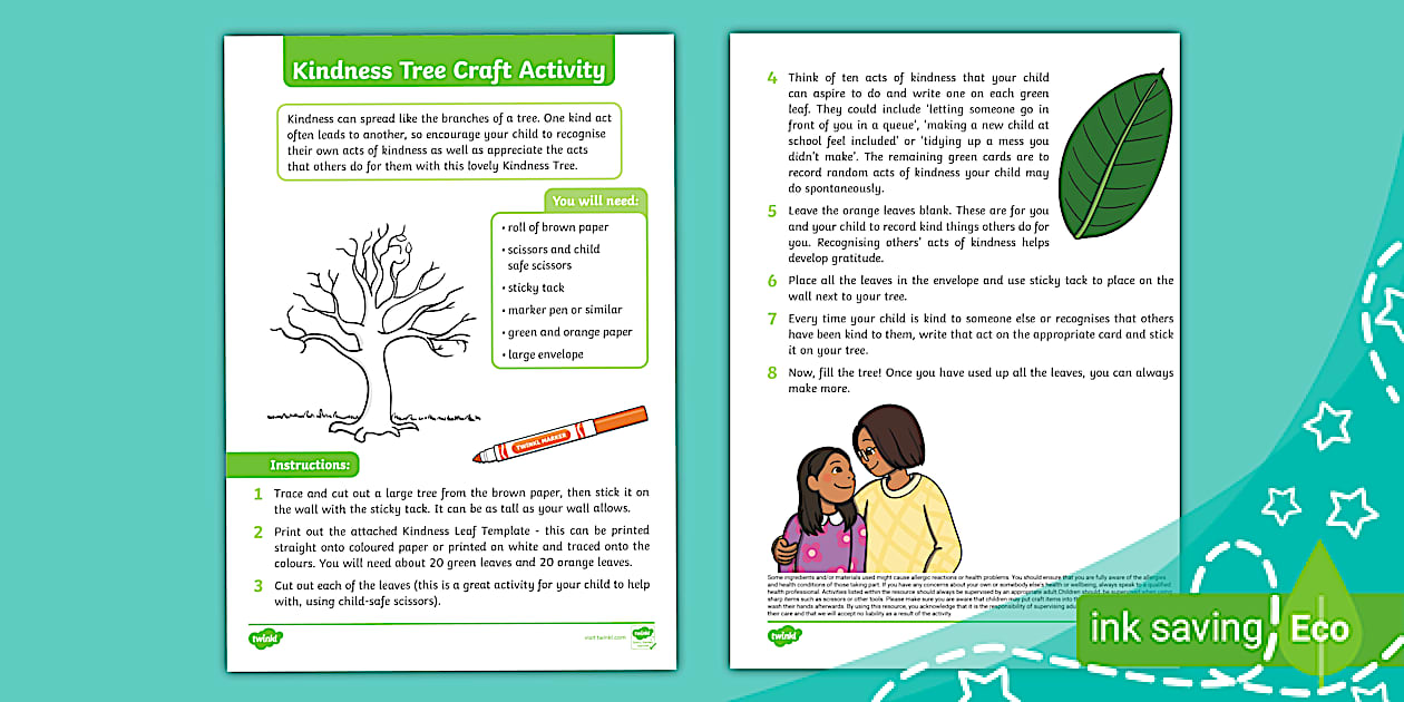 Kindness Tree Craft Activity (Teacher-Made) - Twinkl