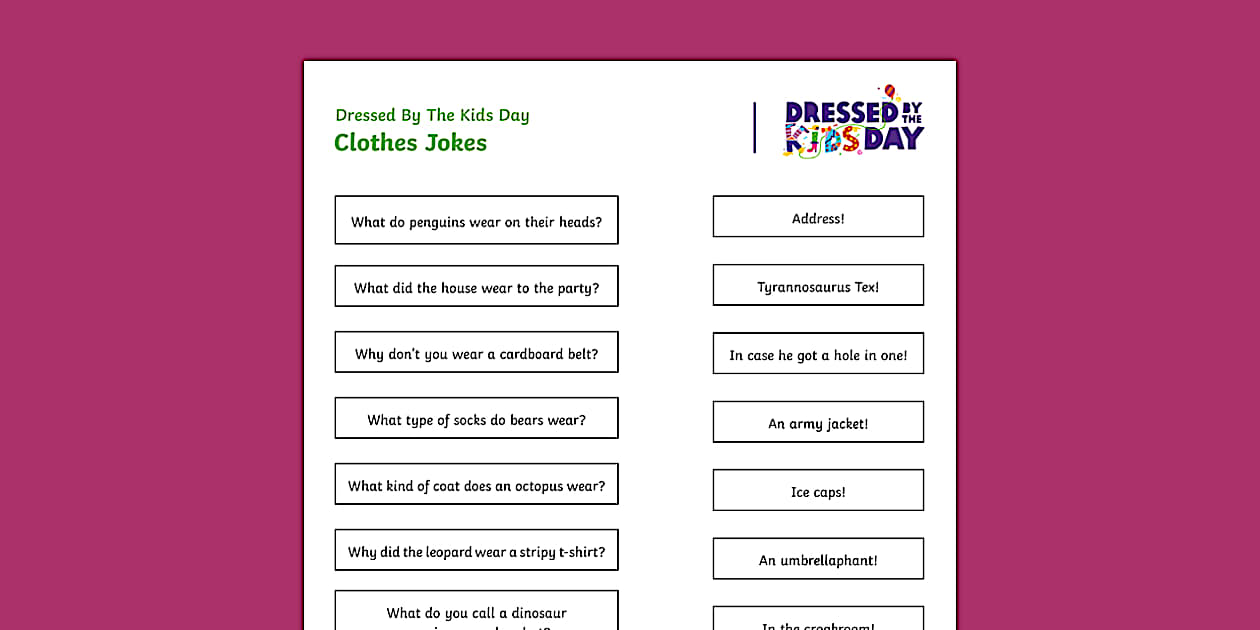 Children's Animal Jokes Matching Activity - English