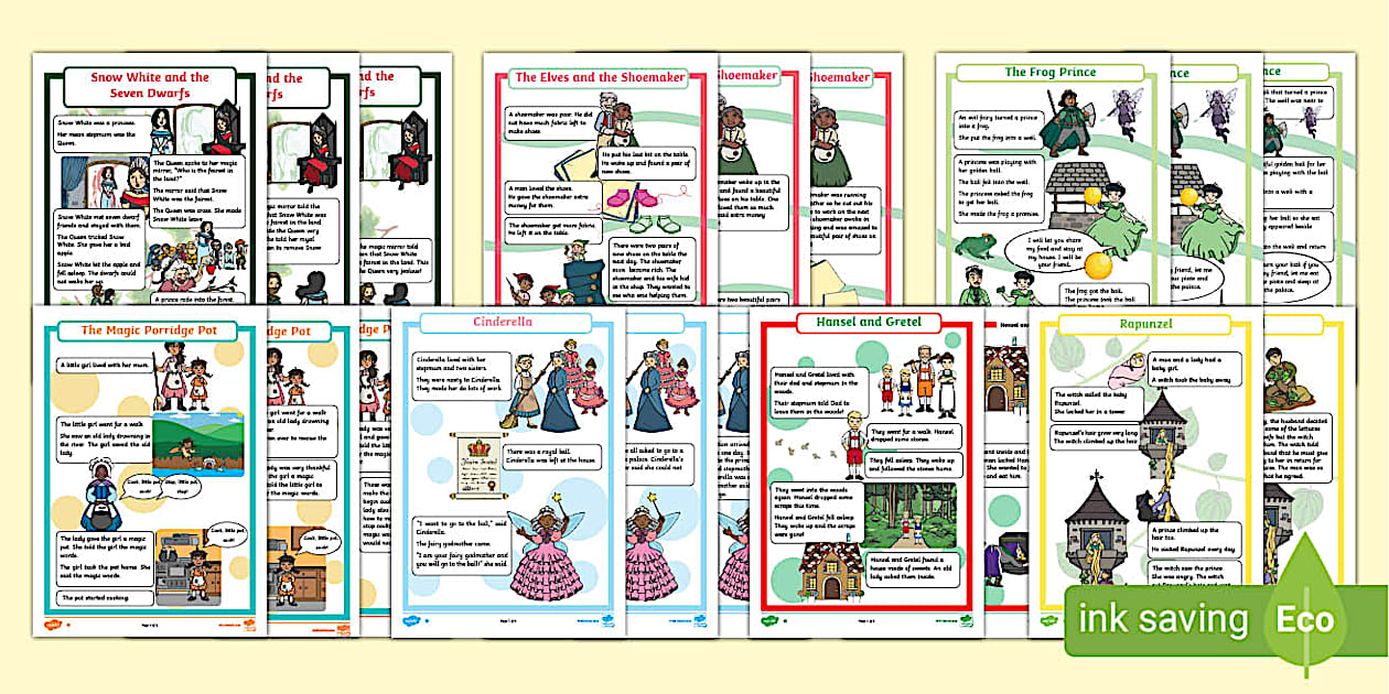 Grimm's Fairy Tales Reading Comprehension Collection | KS1