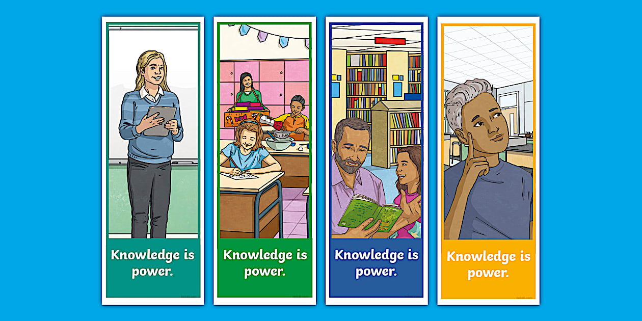 Knowledge is Power Quotes Bookmarks