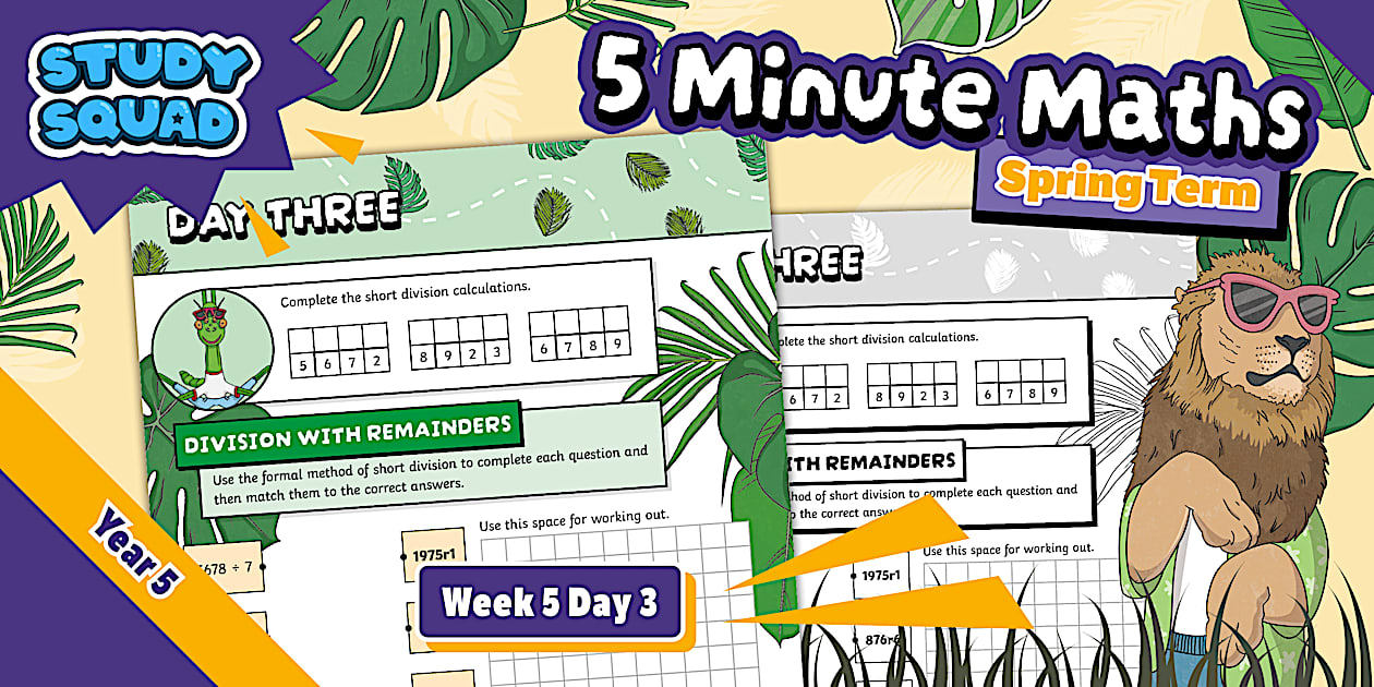👉 Study Squad 5 Minute Maths - Year 5 Spring - Week 5 Day 3