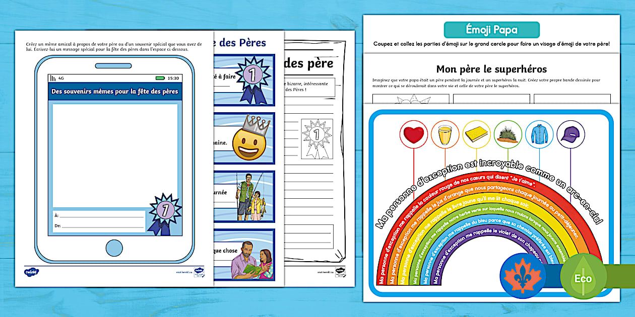 Father's Day Tribute Activity Pack French