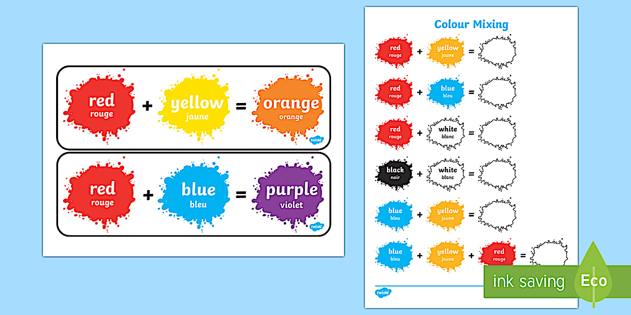 👉 Colour Mixing Pack French Translation - Twinkl