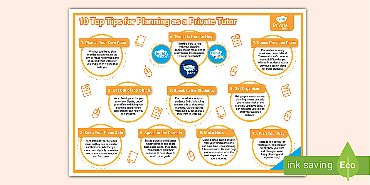 10 Top Tips for Planning as a Private Tutor (teacher made)