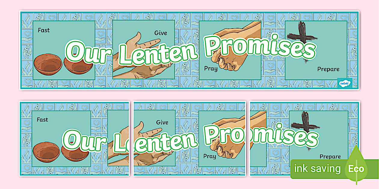 Our Lenten Promises Display Banner (Teacher-Made) - Twinkl