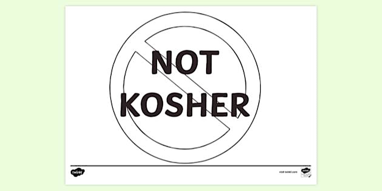 Kosher Colouring Sheet | Colouring Sheets - Twinkl