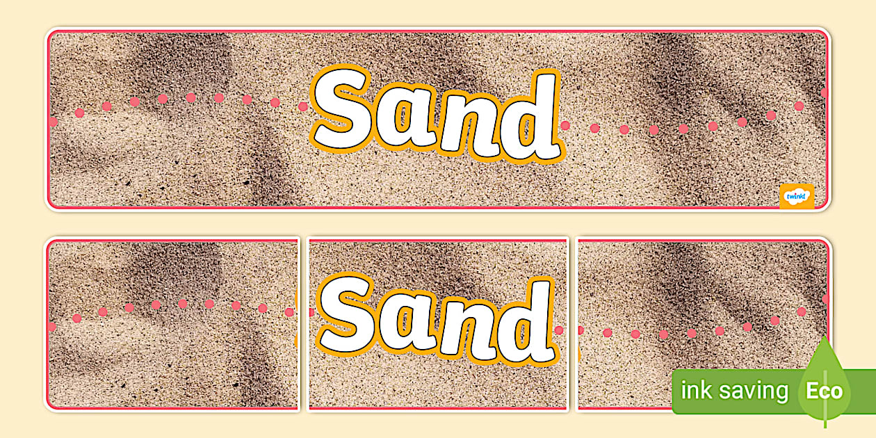 Sand Display Banner (teacher made) - Twinkl