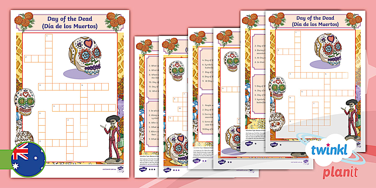 Year 3 HASS World Celebrations Day of the Dead Crossword