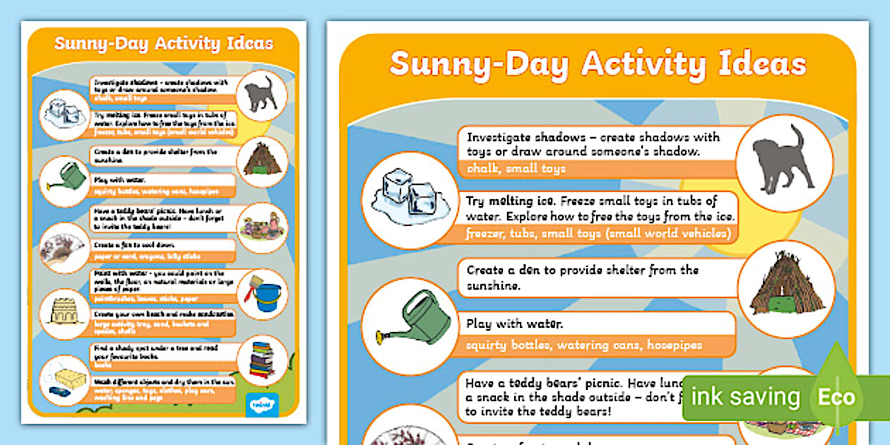 Outdoor Learning: Sunny-Day Activity Ideas - Twinkl
