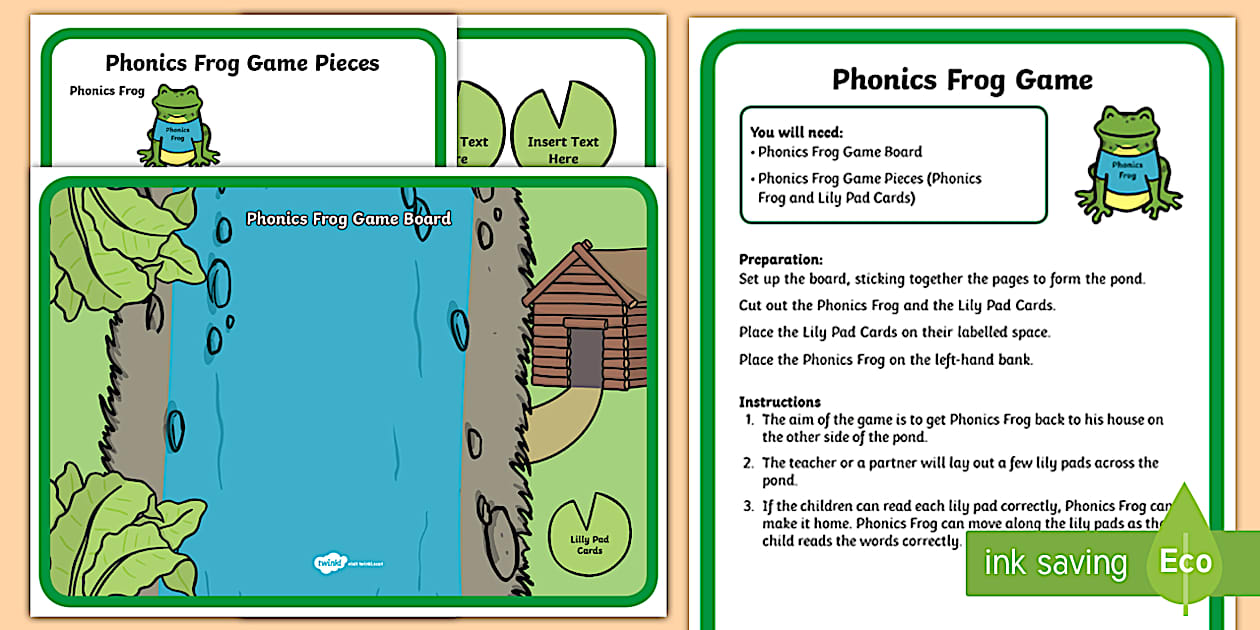 Phonics Frog Editable Game - Twinkl