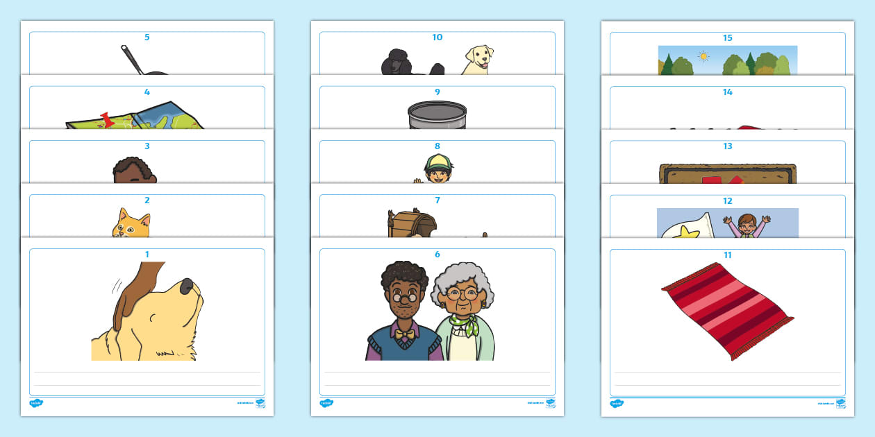 Phase 2 Pictures and Captions Writing Frames - Twinkl