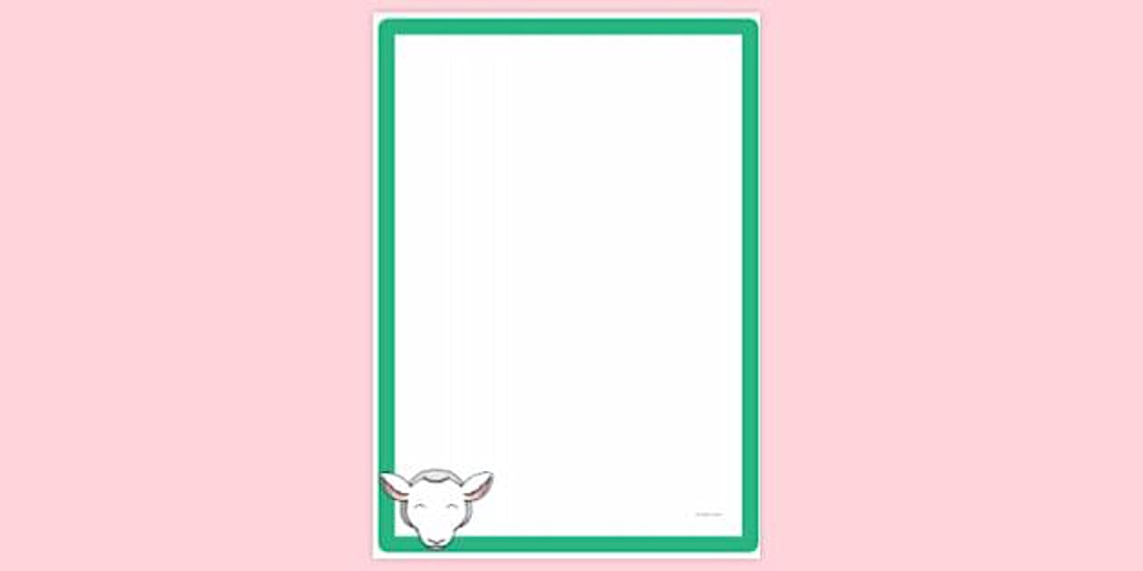 Simple Lamb Role Play Page Border | Page Borders | Twinkl
