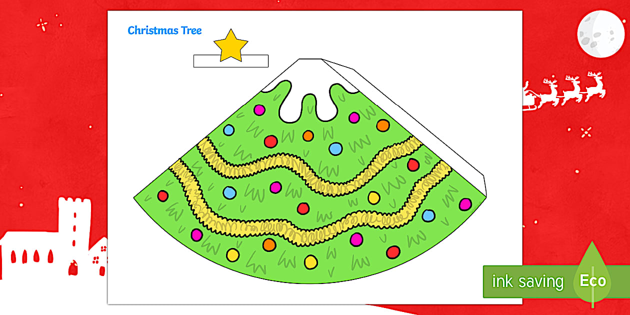 3D Cone Christmas Tree Character | KS1 | KS2 (teacher made)