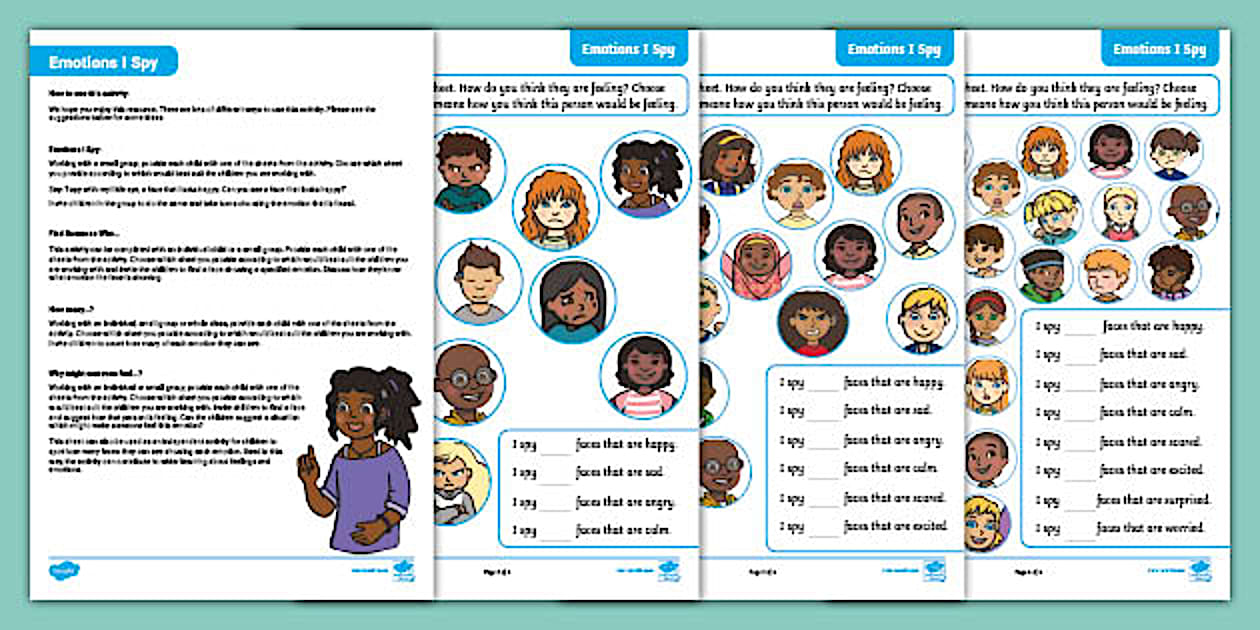 Emotions I Spy Activity - Mental Health and Wellbeing