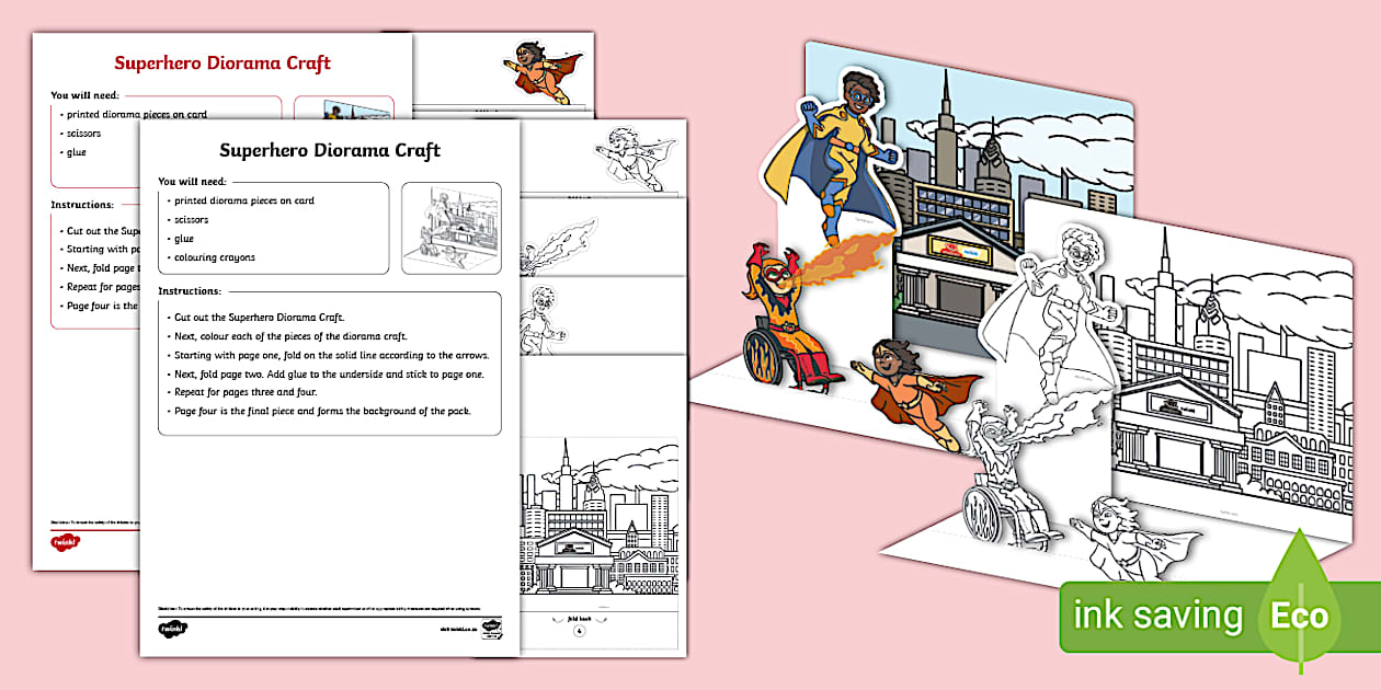 Superhero Diorama Craft