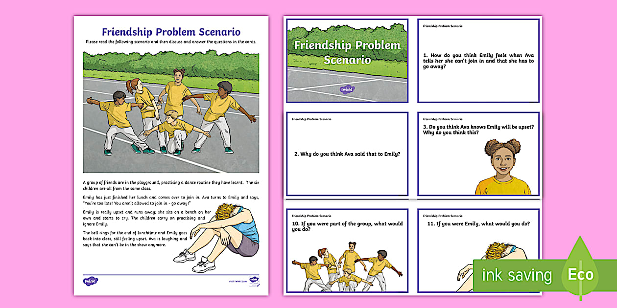 Friendship Problems in Primary School Scenarios | Twinkl
