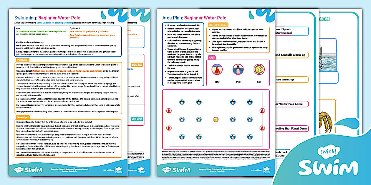 Twinkl Swim - Stage 2 (Beginners) Celebration Lesson Pack