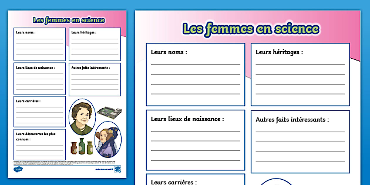 Fiche d'informations : Les femmes en science