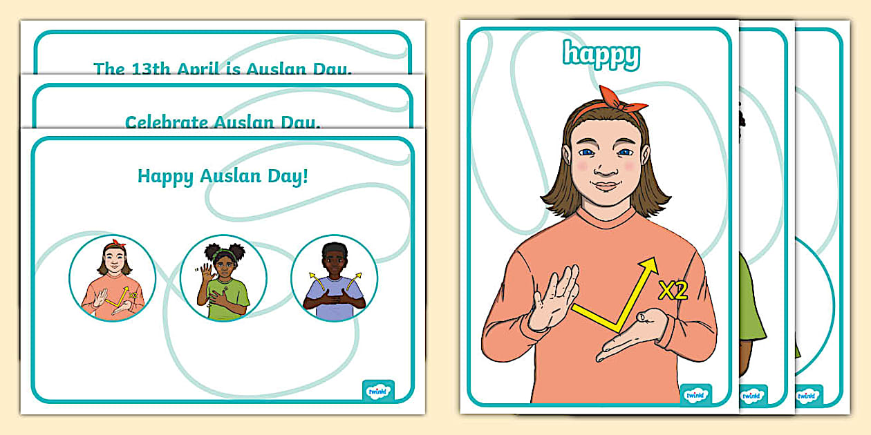 Auslan Day Display Posters (teacher made) - Twinkl