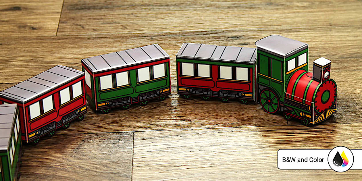Printable Christmas Train Craft for K-2nd Grade | Twinkl USA